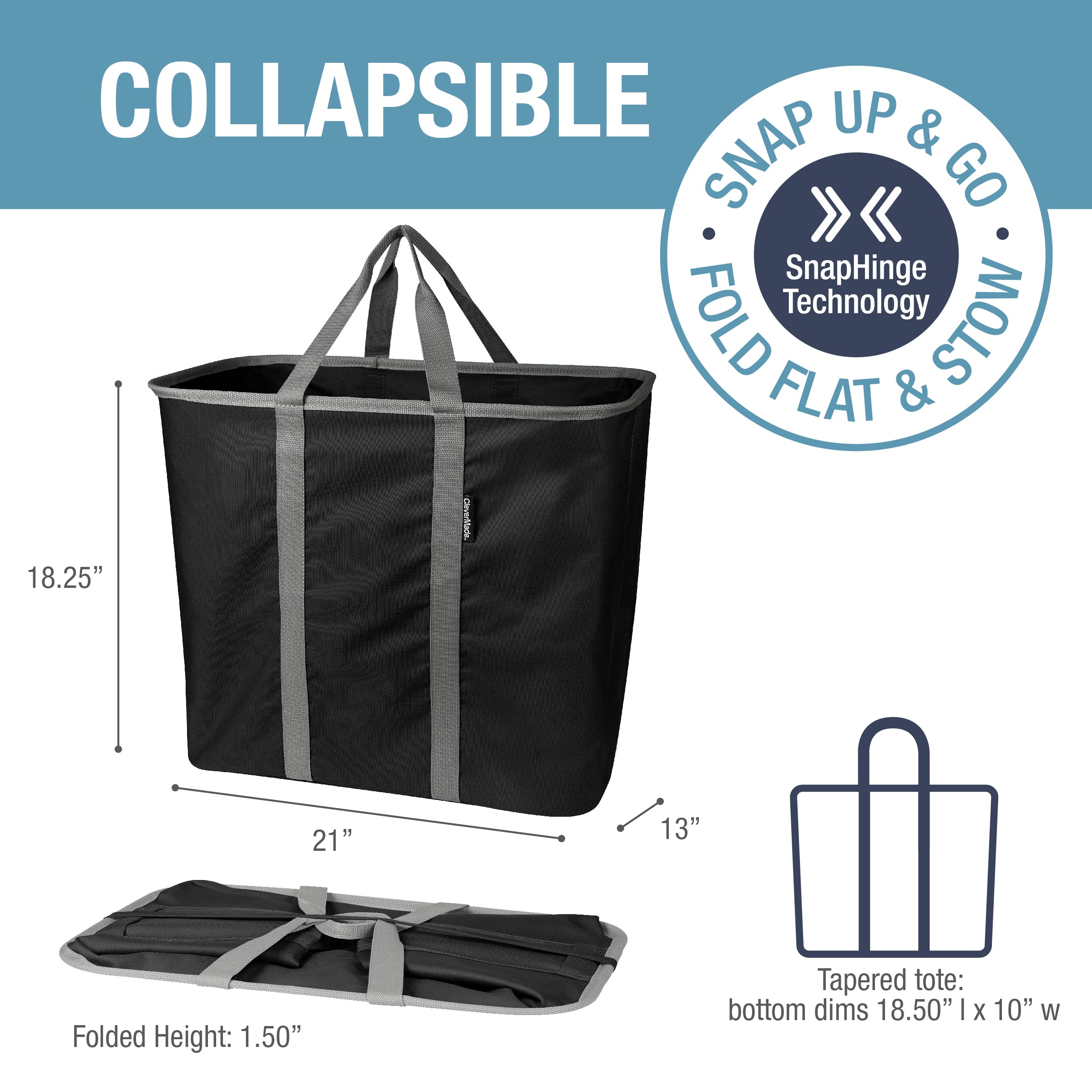 Collapsible Laundry Caddy - CleverMade