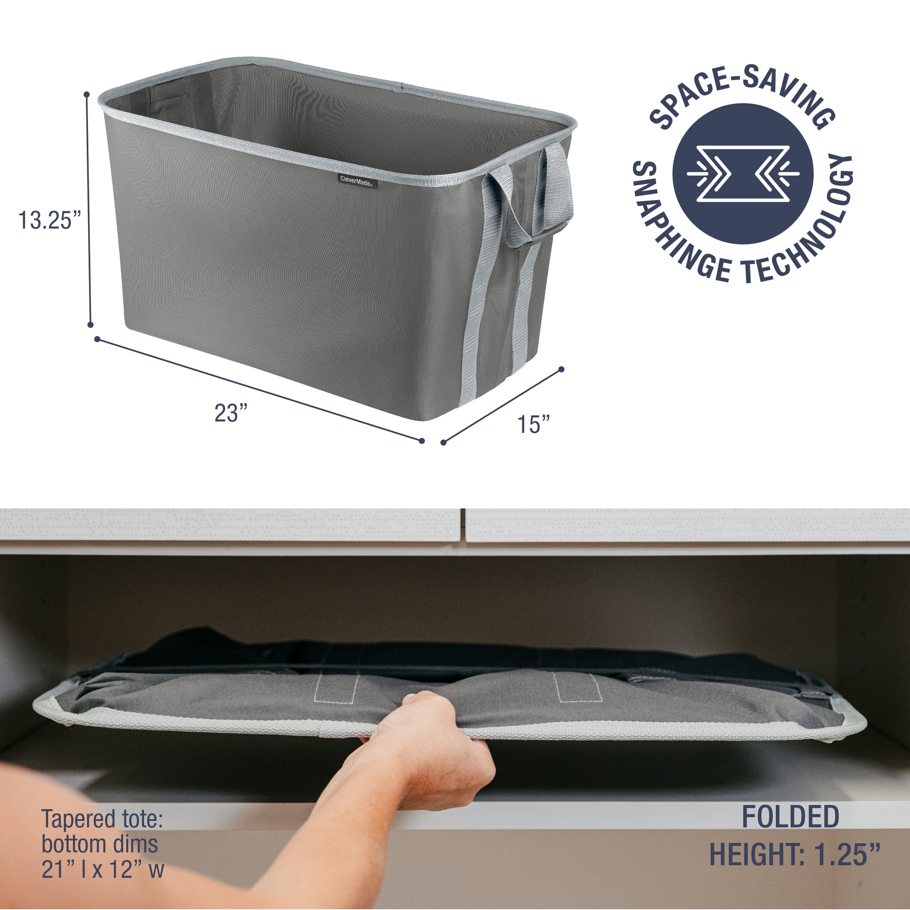 Collapsible Laundry Basket - CleverMade