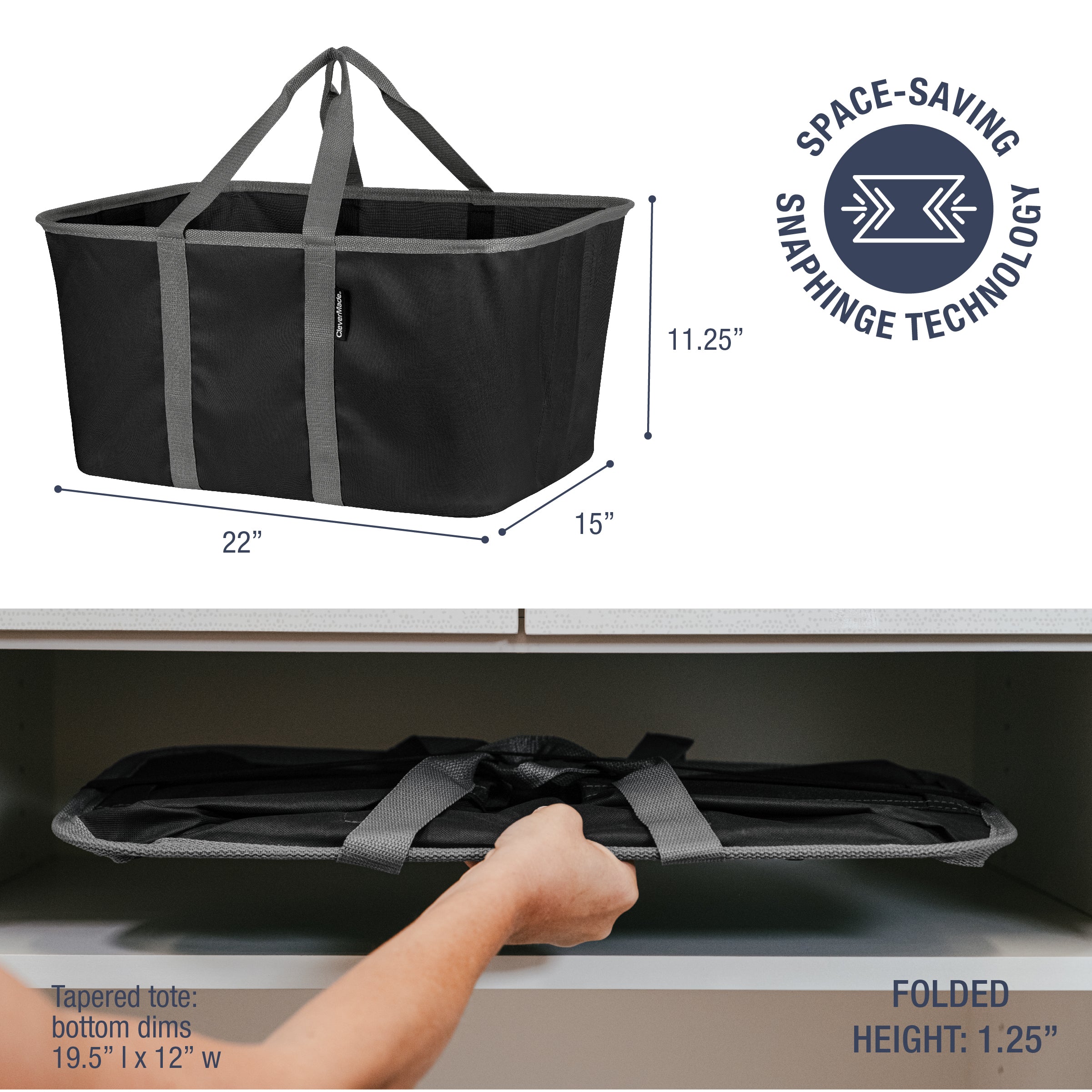 Collapsible Laundry Tote - CleverMade