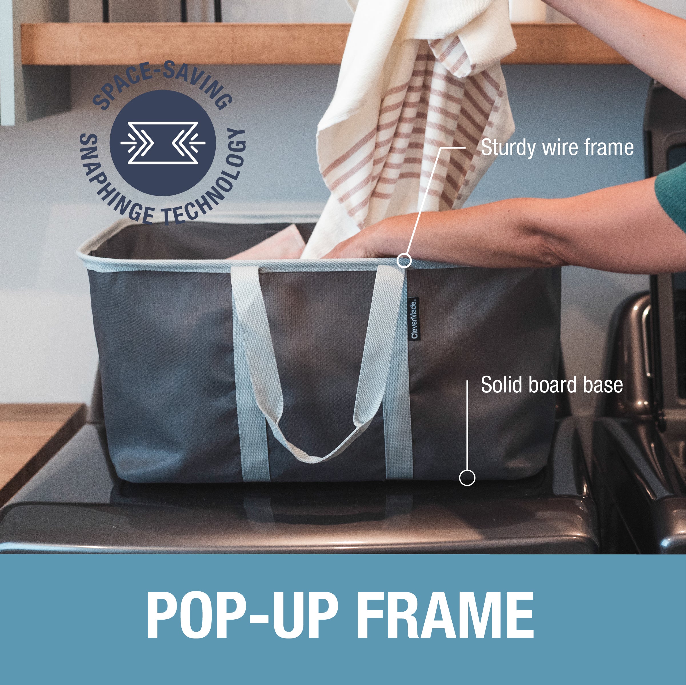 Collapsible Laundry Tote - CleverMade