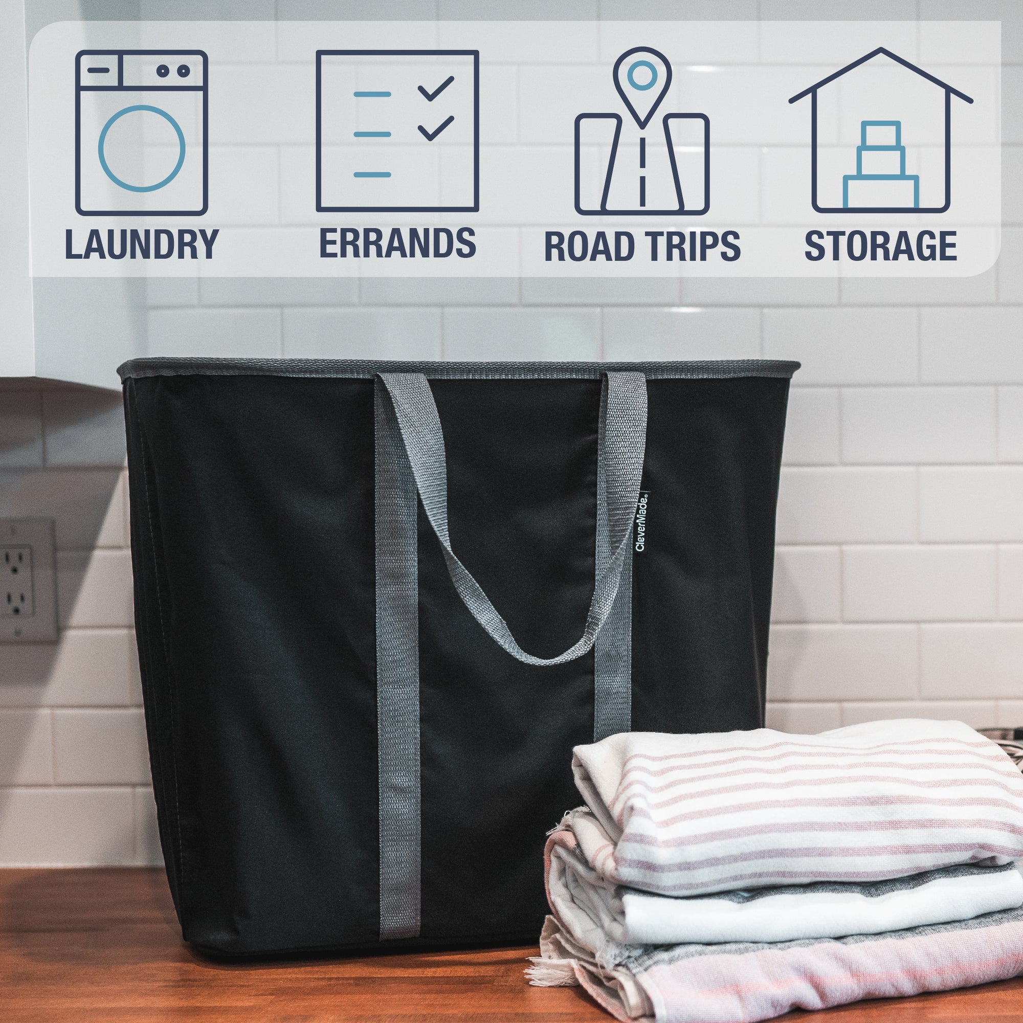 Collapsible Laundry Caddy - CleverMade