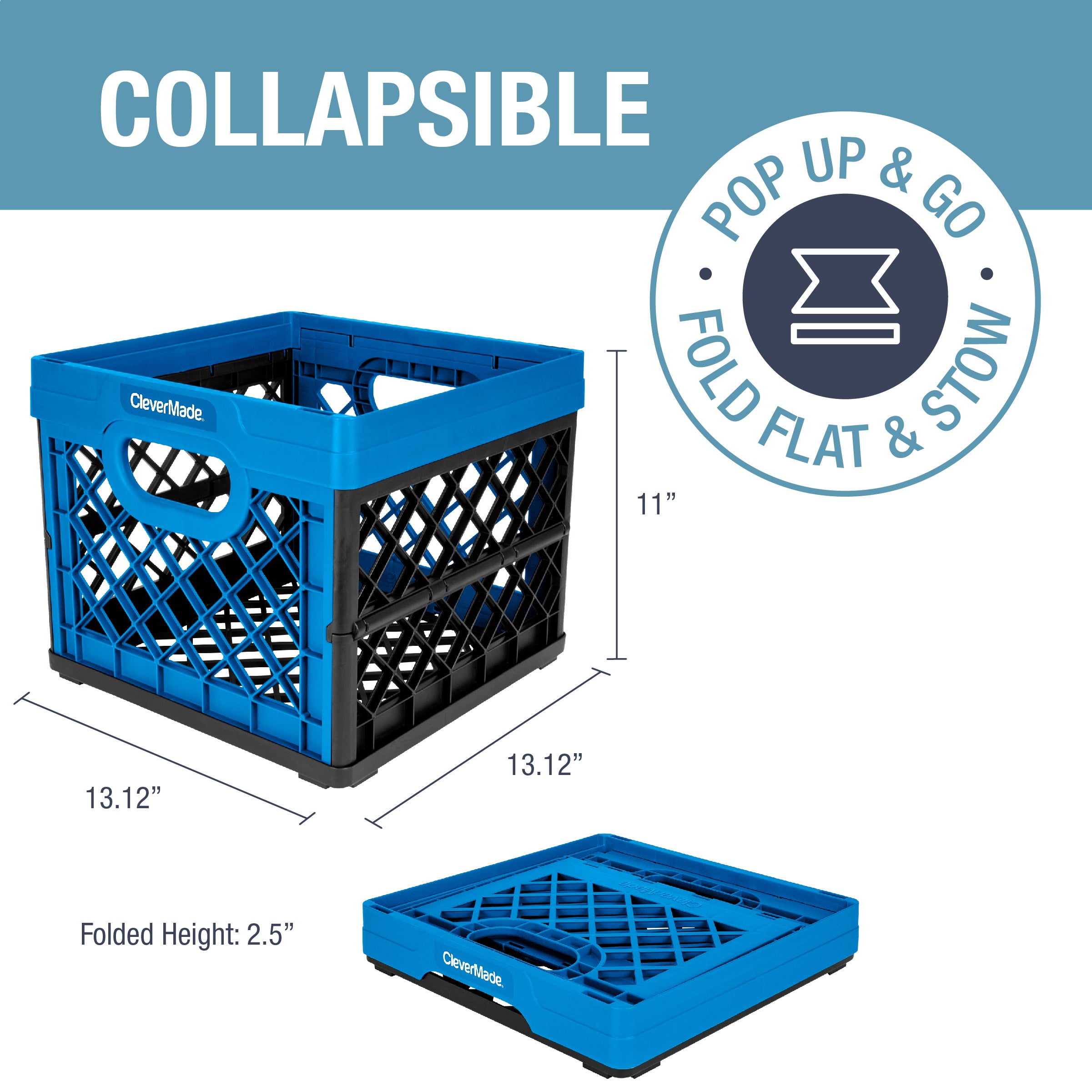 Collapsible Milk Crate - CleverMade