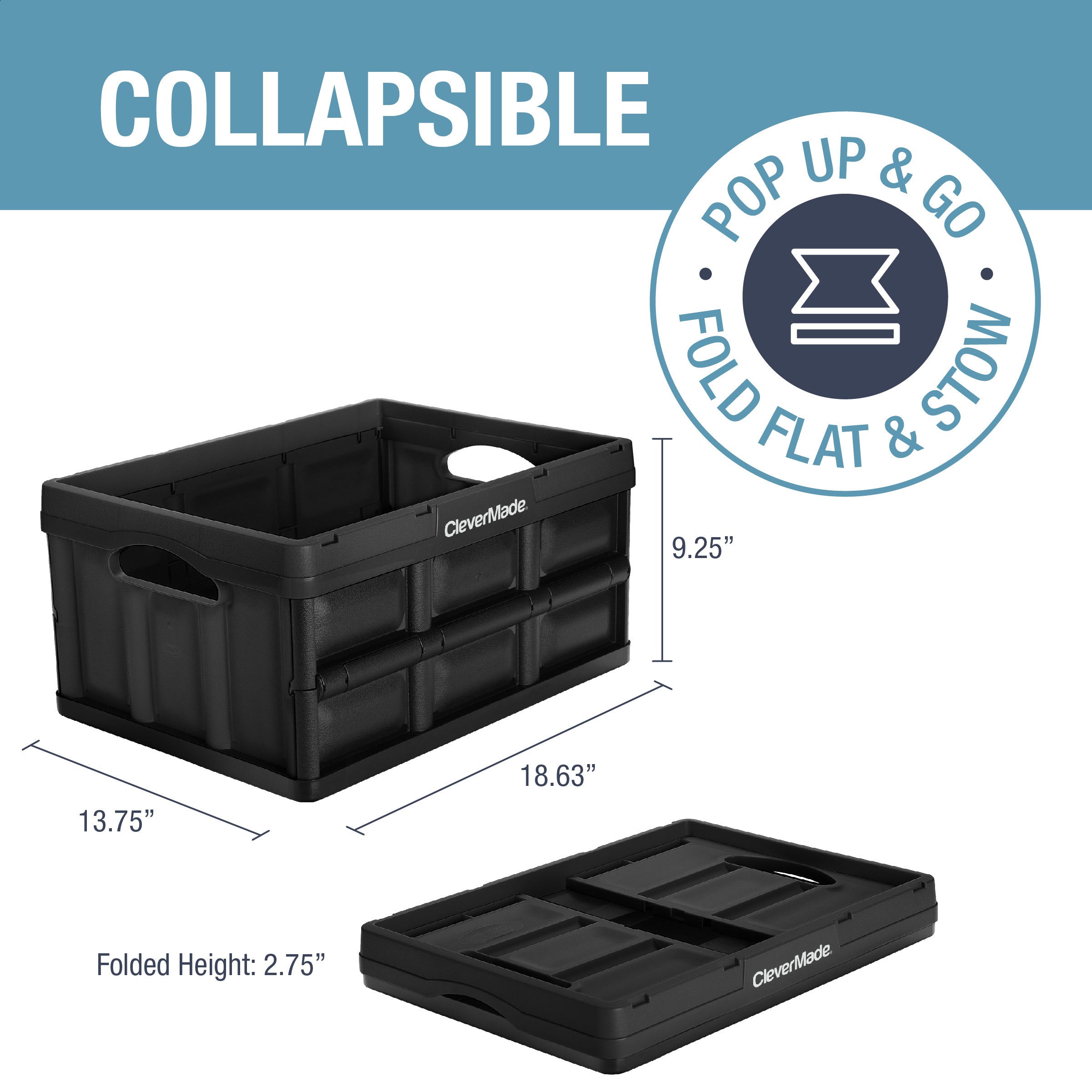 Collapsible Storage Bin - CleverMade