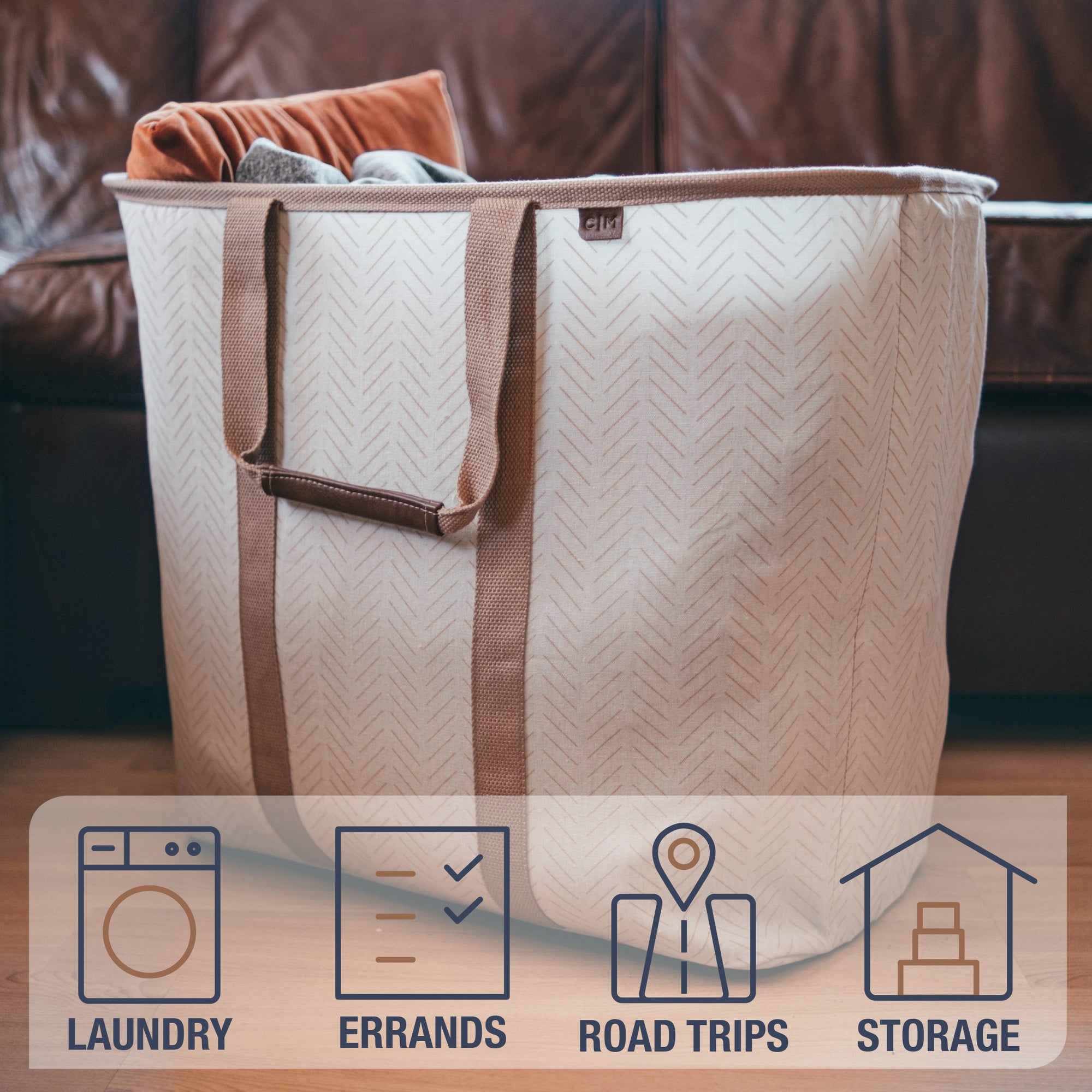 Collapsible Laundry Caddy LUXE - CleverMade