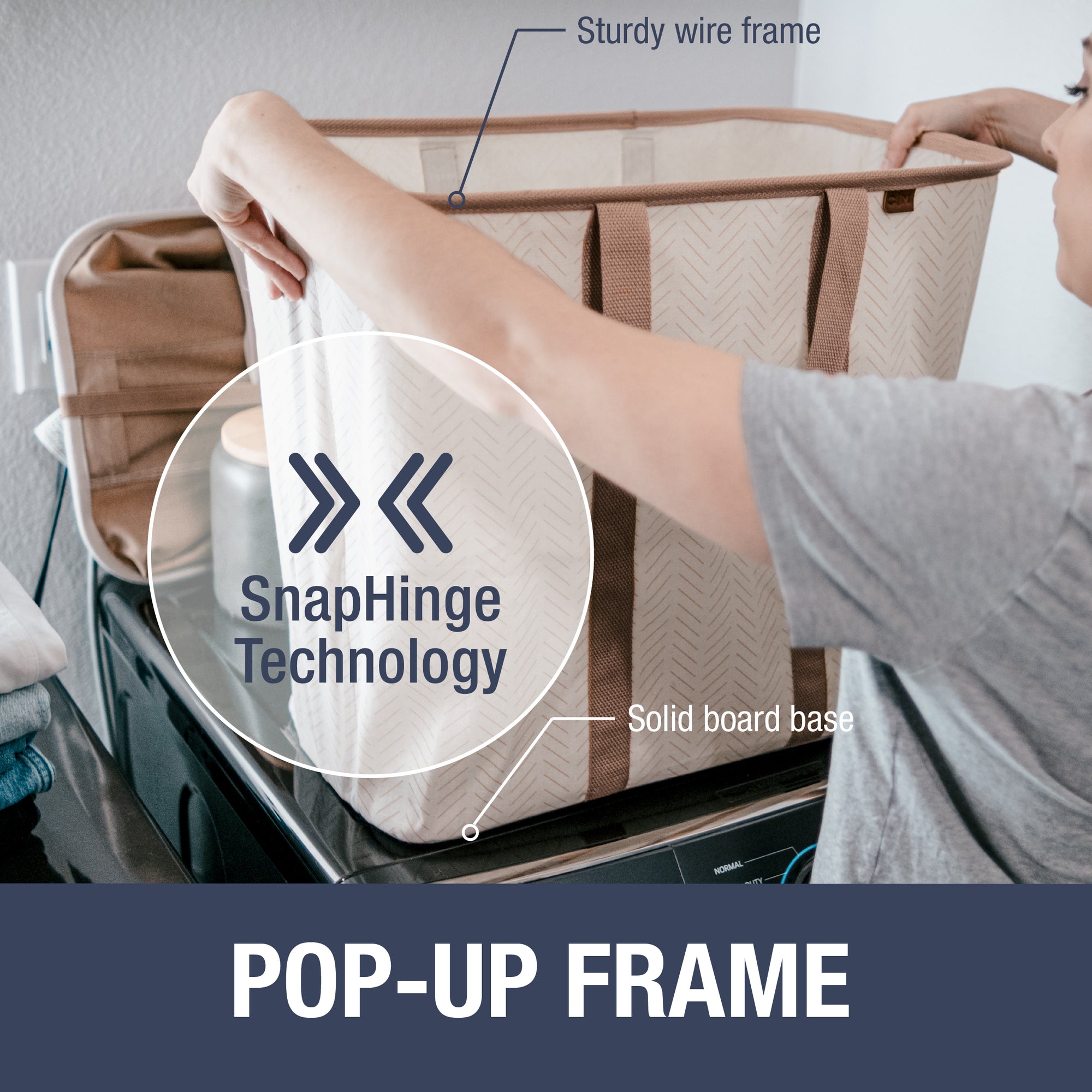 Collapsible Laundry Caddy LUXE - CleverMade